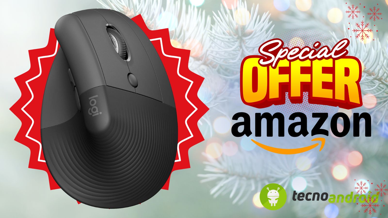 Amazon: Logitech Lift Mouse Verticale solo ora ad un prezzo spaziale