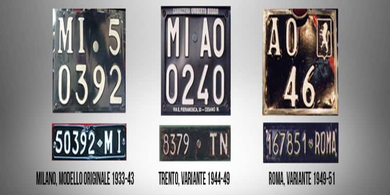 Storia delle targhe italiane nel tempo: ecco come sono nate e come sono ...