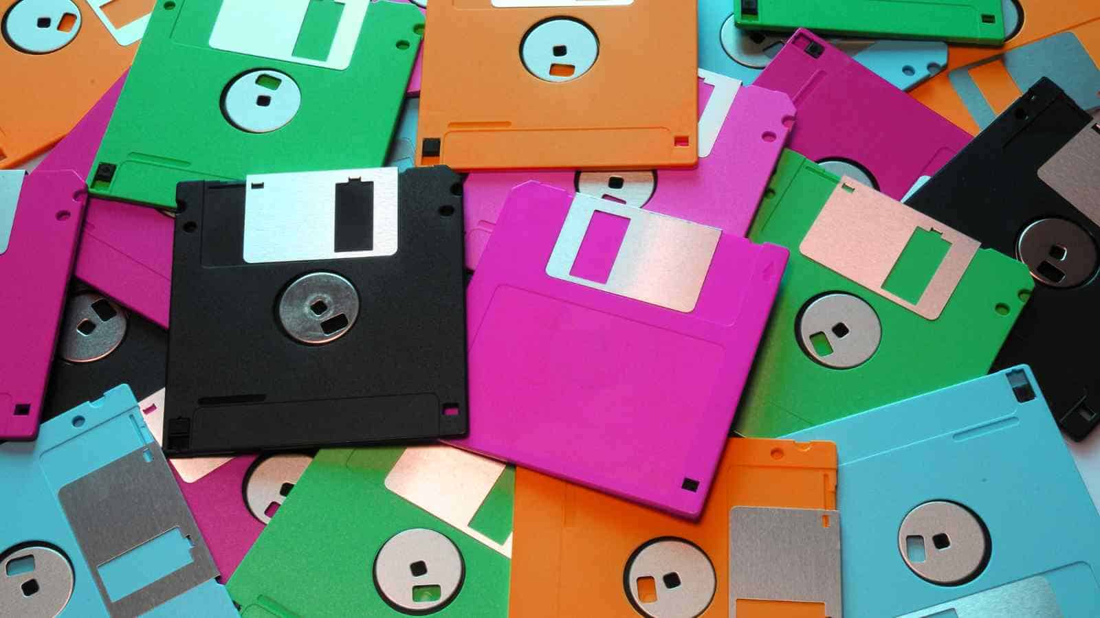 Floppy disk d'annata per il sistema ferroviario di San Francisco ...